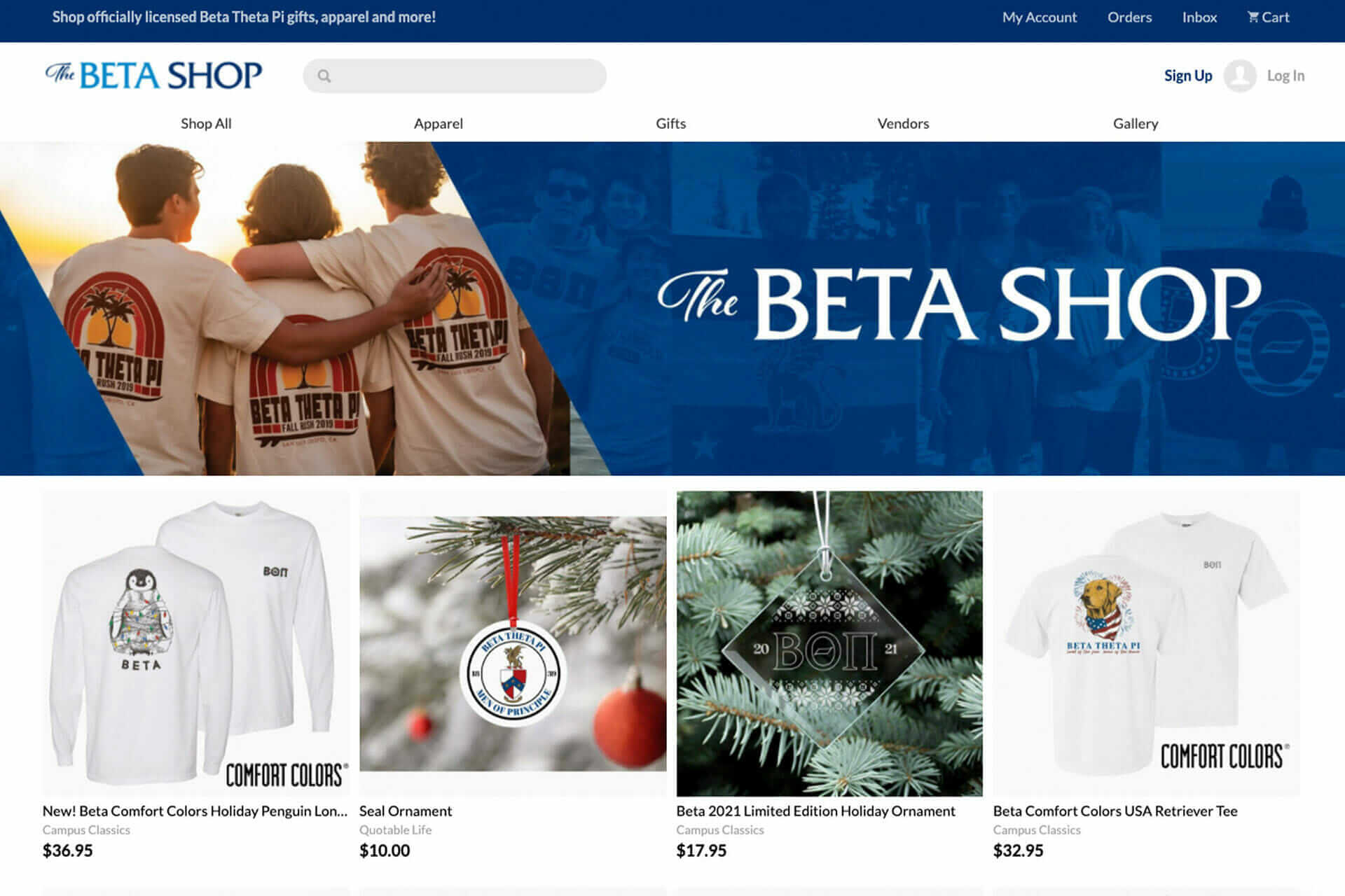Beta Theta Pi Fraternity | Shop